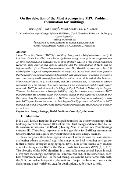 (PDF) On the Selection of the Most Appropriate MPC Problem Formulation ...