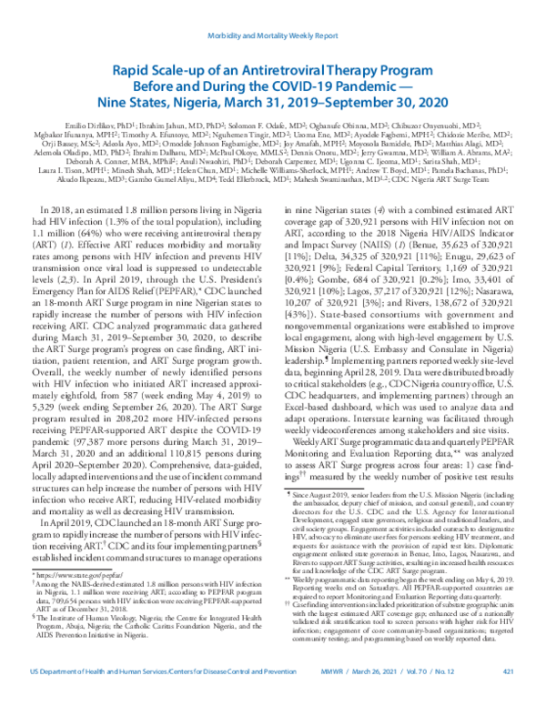 (PDF) Rapid Scale-up of an Antiretroviral Therapy Program Before and ...