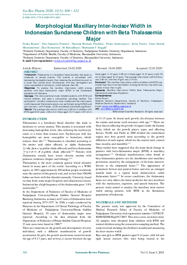 (PDF) Morphological Maxillary Inter-Incisor Width in Indonesian ...