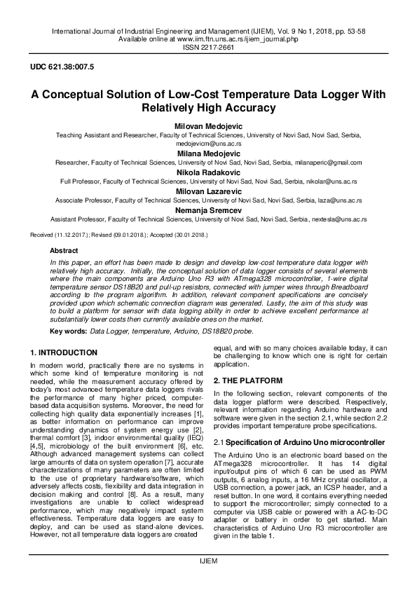 (PDF) Low-Cost High-Accuracy Temperature Data Logger Design