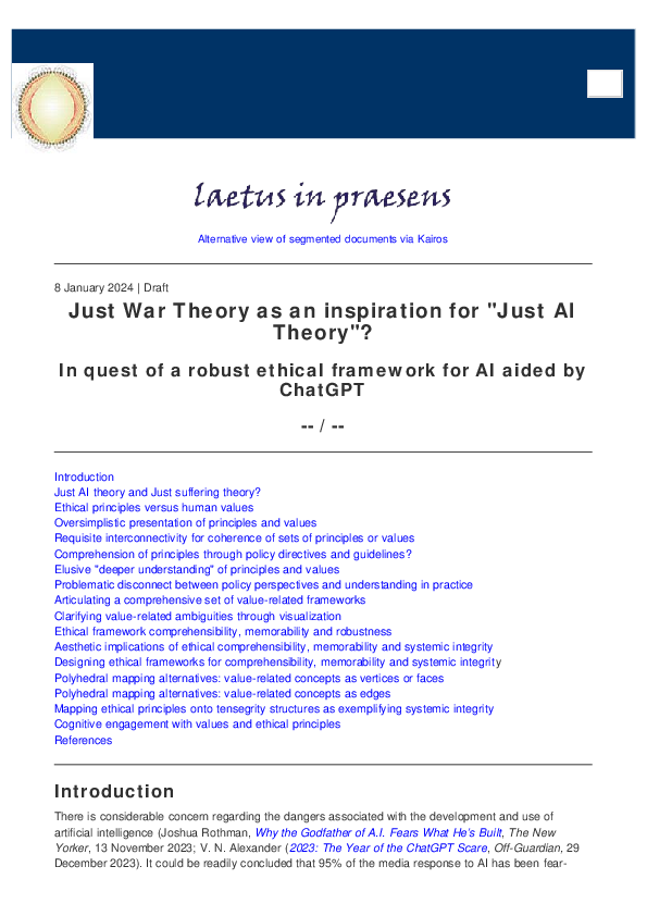(PDF) Just War Theory as an inspiration for "Just AI Theory": In quest ...