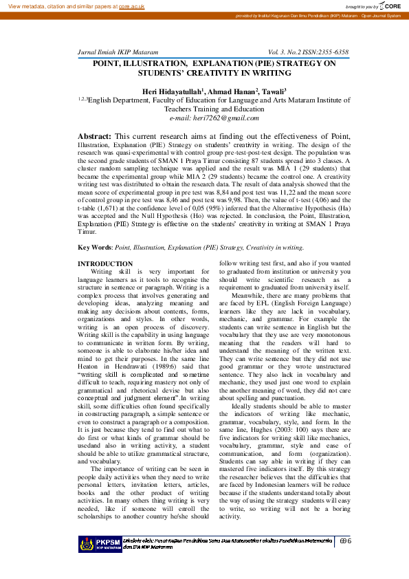 (PDF) Point,Illustration,Explanation (Pie) Strategy on Students ...