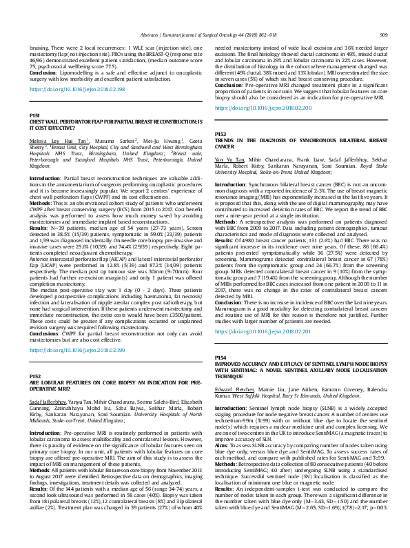(PDF) Chest wall perforator flap for partial breast reconstruction: Is ...