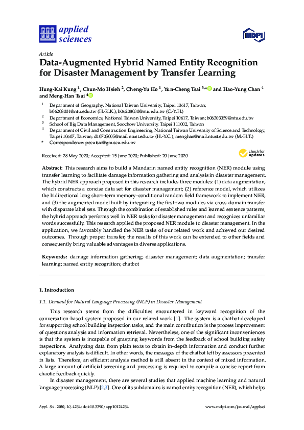 (PDF) Data-Augmented Hybrid Named Entity Recognition for Disaster ...