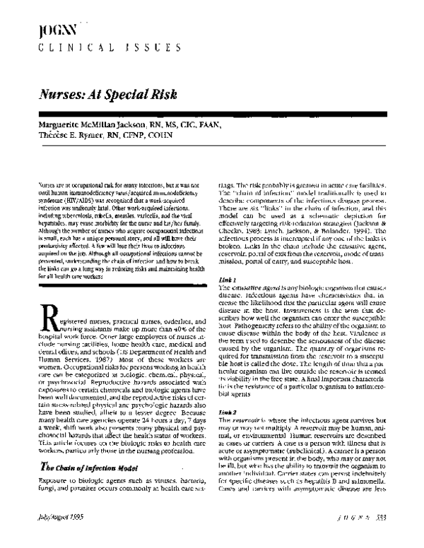 (PDF) Nurses: At Special Risk
