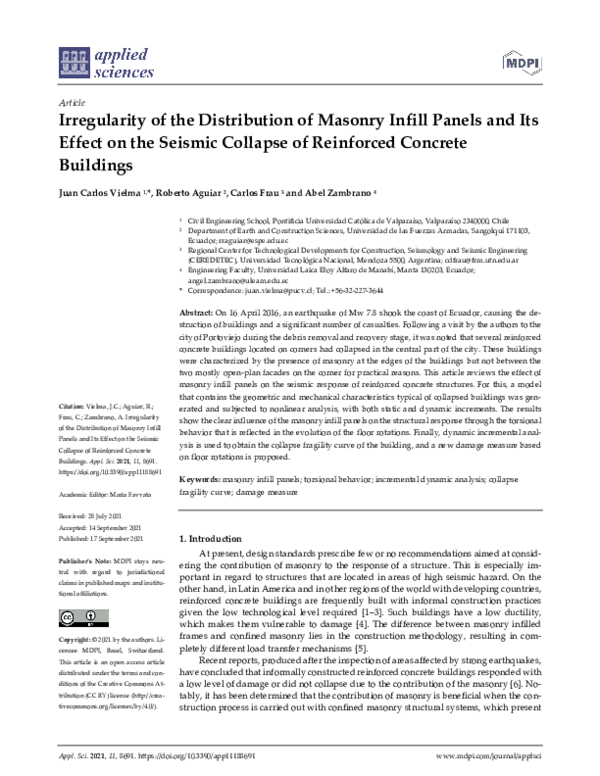 (PDF) Impact of Infill Panels on Seismic Collapse
