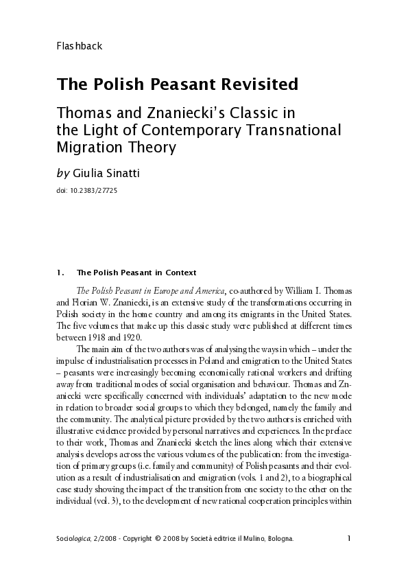 (PDF) The Polish Peasant Revisited