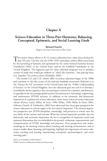 (PDF) Science Education in Three-Part Harmony: Balancing Conceptual ...