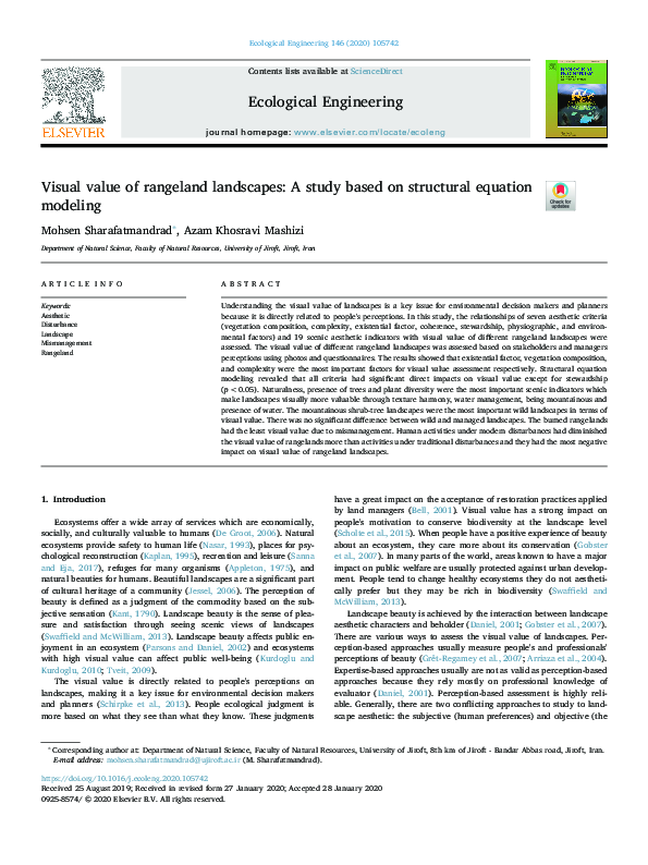 (PDF) Visual value of rangeland landscapes: A study based on structural ...