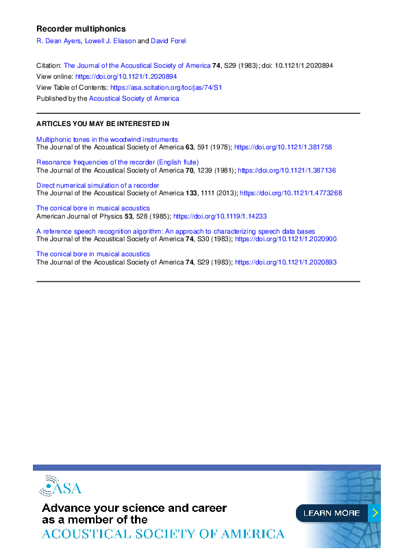 (PDF) Recorder multiphonics