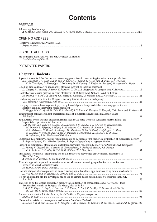 (PDF) Island invasives: scaling up to meet the challenge. Proceedings ...