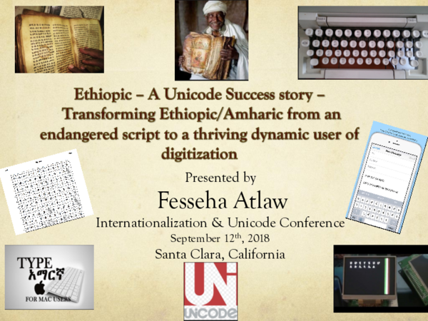 (PDF) Ethiopic Computerization- The background and the Future