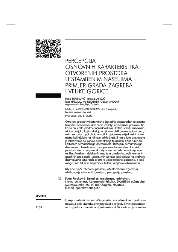 (PDF) Die Wahrnehmung von Grundmerkmalen öffentlicher Plätze in ...