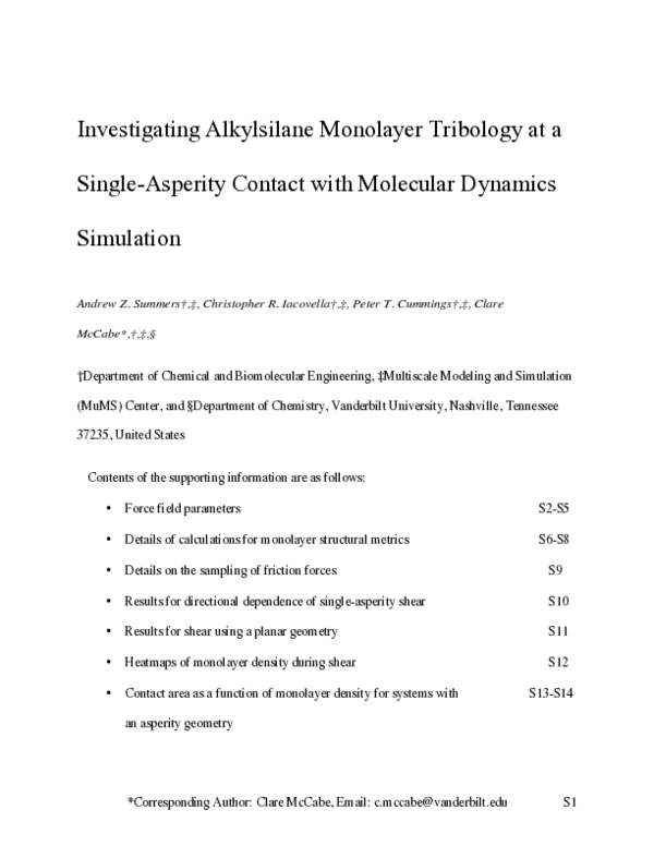 (PDF) Investigating Alkylsilane Monolayer Tribology at a Single ...