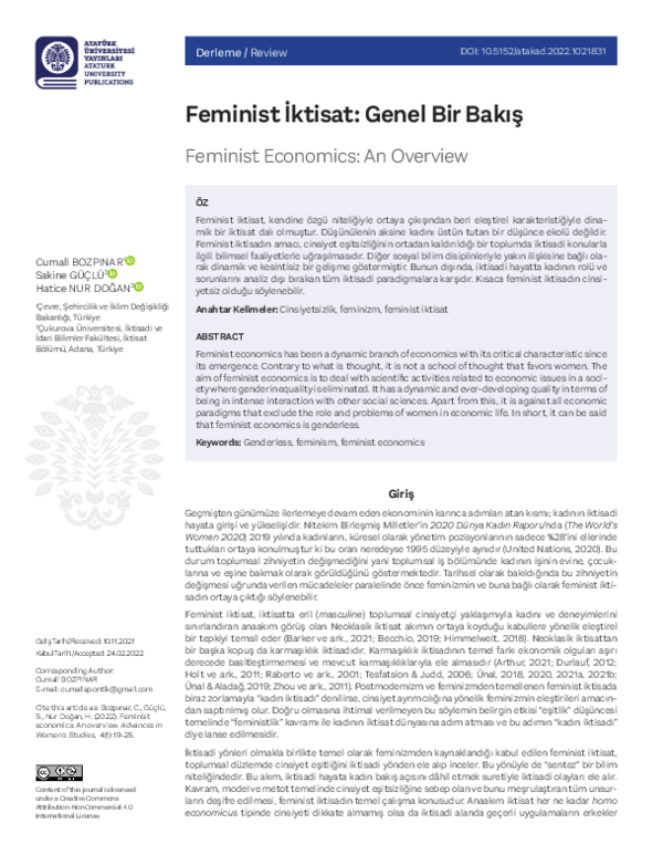 (PDF) Feminist Economics: An Overview