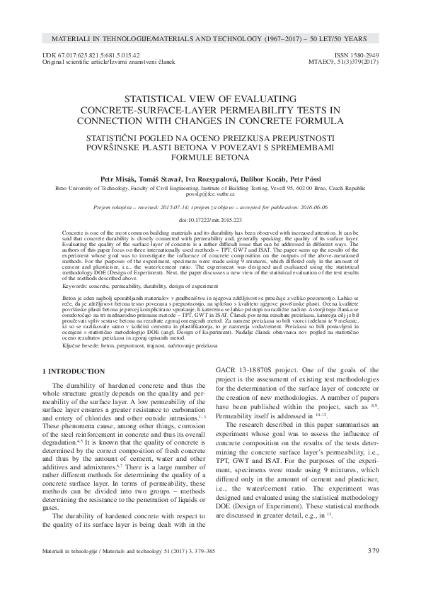 (PDF) Statistical view of evaluating concrete-surface-layer ...