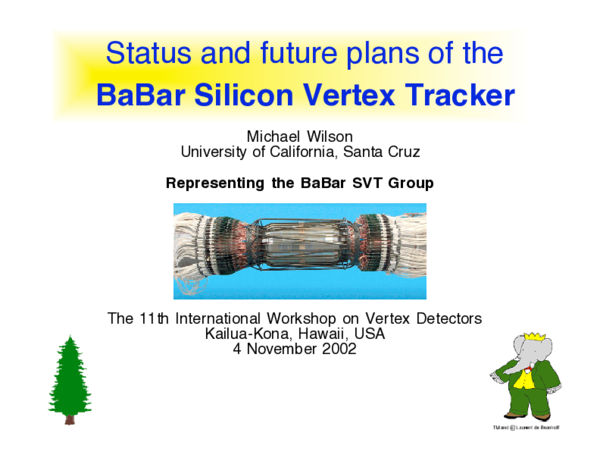(PDF) Status and future plans of the BABAR Silicon Vertex Tracker