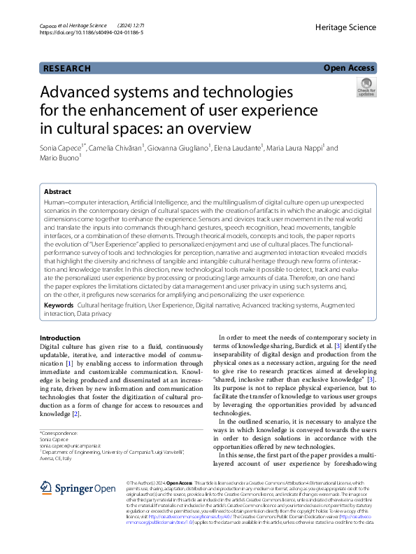 (PDF) Advanced systems and technologies for the enhancement of user ...