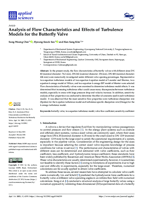 (PDF) Analysis of Flow Characteristics and Effects of Turbulence Models ...
