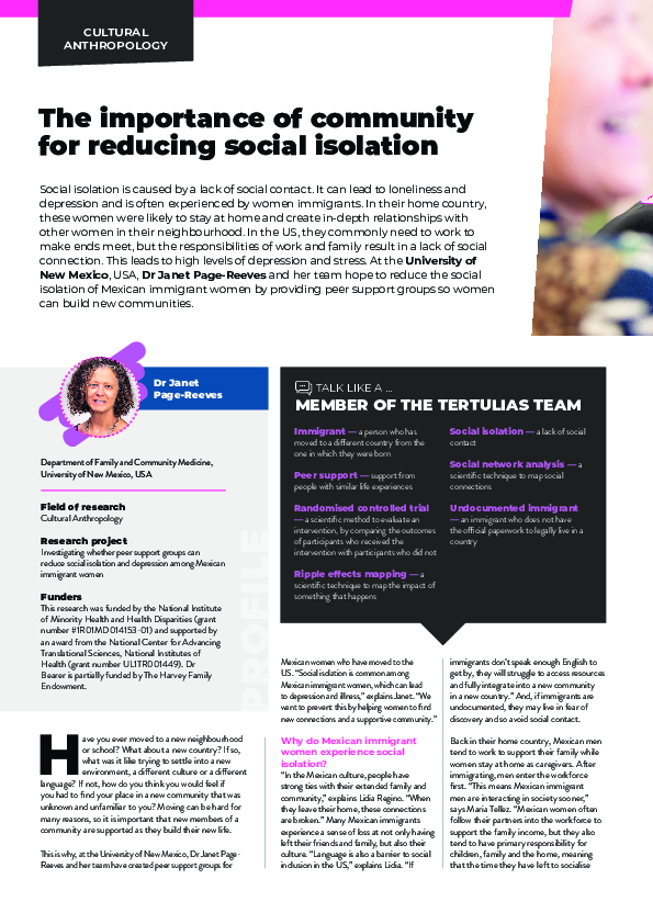 (PDF) The importance of community for reducing social isolation