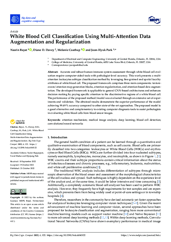 (PDF) White Blood Cell Classification Using Multi-Attention Data ...