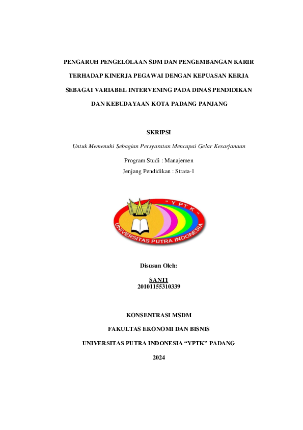 (PDF) PENGARUH PENGELOLAAN SDM DAN PENGEMBANGAN KARIR TERHADAP KINERJA ...