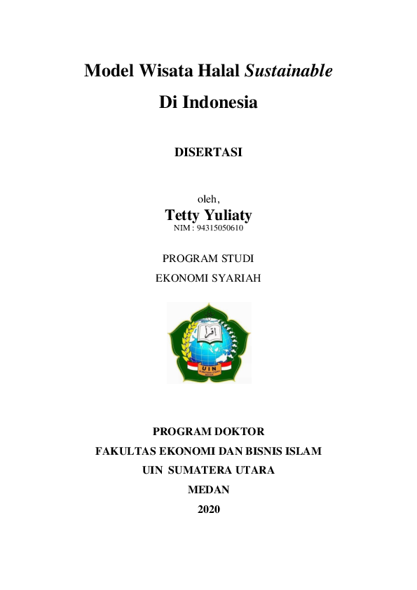 (PDF) Model Wisata Halal Sustainable Di Indonesia