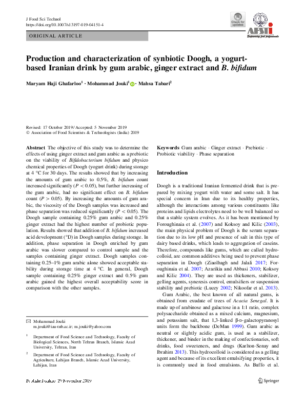 (PDF) Production and characterization of synbiotic ice cream using ...