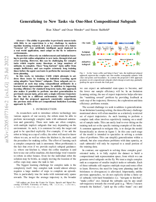 Pdf Generalizing To New Tasks Via One Shot Compositional Subgoals