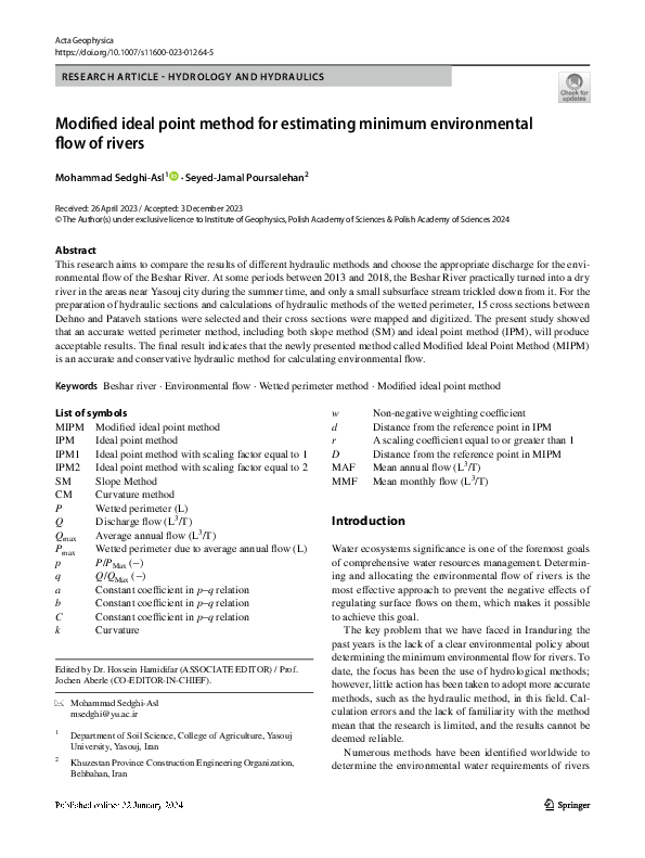 (PDF) Modified ideal point method for estimating minimum environmental ...
