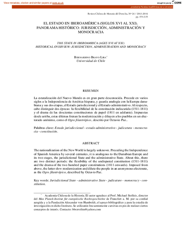 (PDF) El estado en Iberoamérica (siglos xvi al xxi). Panorama histórico ...