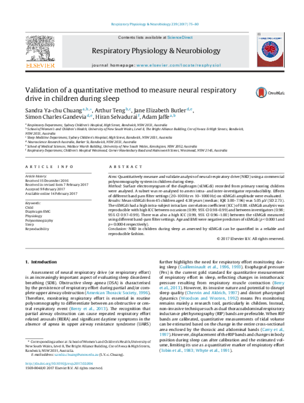 (PDF) Validation of a quantitative method to measure neural respiratory ...