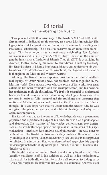 (PDF) Remembering Ibn Rushd