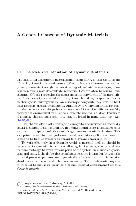 (PDF) A General Concept of Dynamic Materials