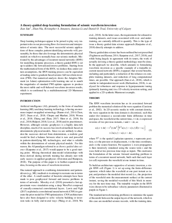 (PDF) A theory-guided deep learning formulation of seismic waveform ...