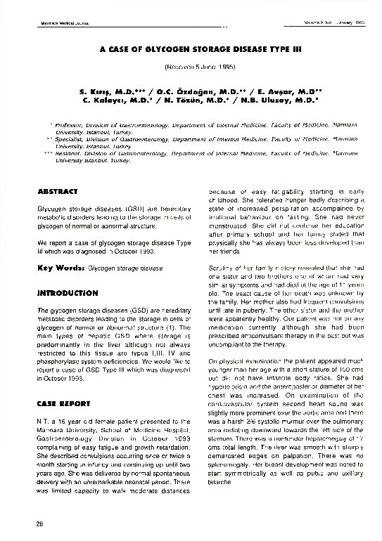 (PDF) A case of glycogen storage disease type III
