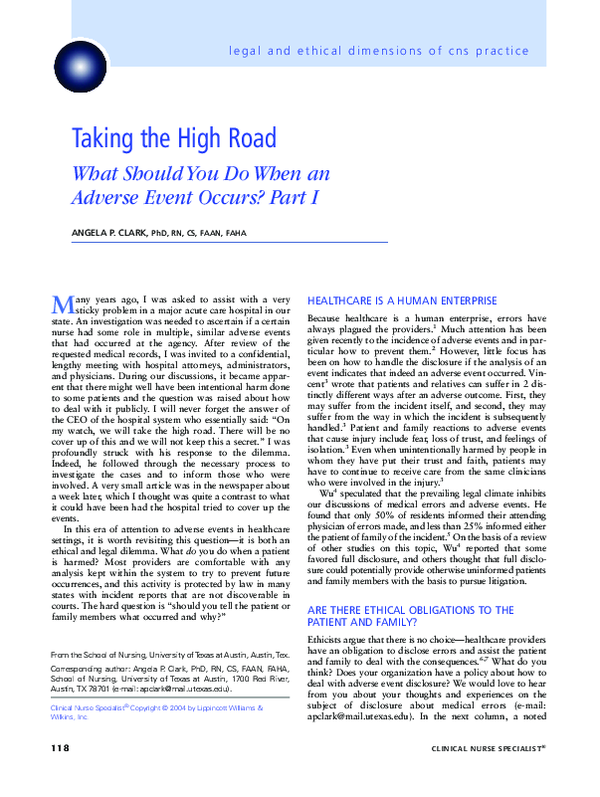 (PDF) Taking the High Road