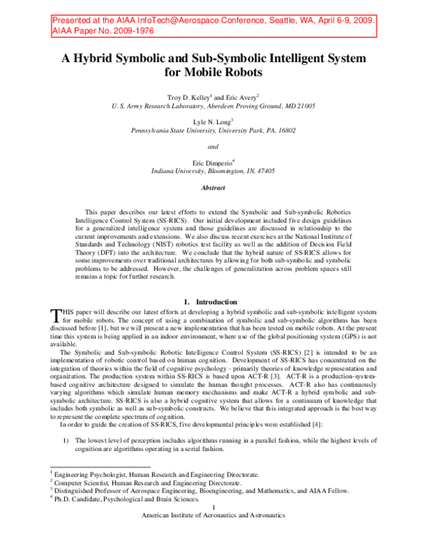 (PDF) A Hybrid Symbolic and Sub-Symbolic Intelligent System for Mobile ...