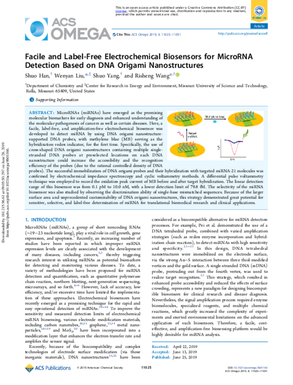(PDF) Facile and Label-Free Electrochemical Biosensors for MicroRNA ...