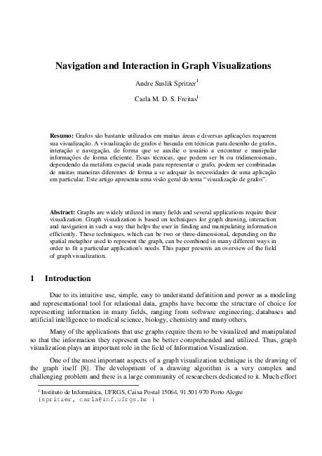 (PDF) Navigation and Interaction in Graph Visualizations