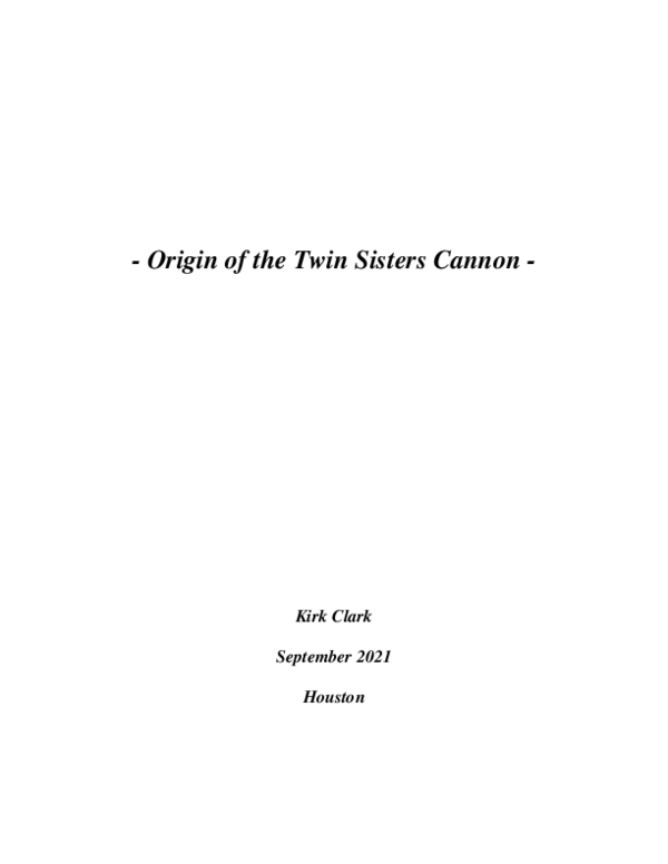 (PDF) Origin of the Twin Sisters Cannon