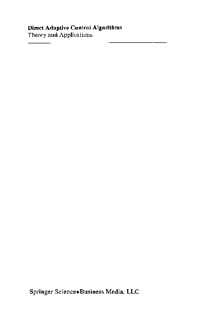 (PDF) Direct adaptive control algorithms: theory and applications