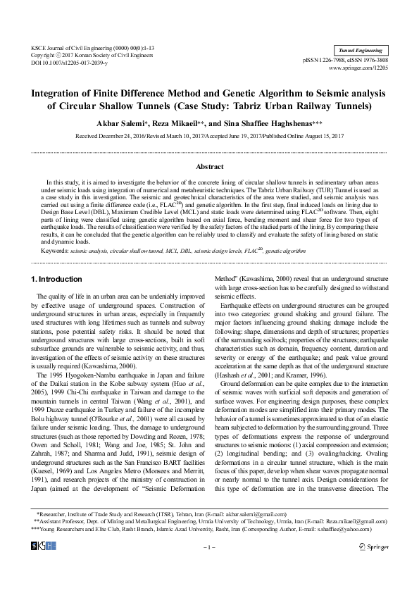 (PDF) Integration of Finite Difference Method and Genetic Algorithm to ...