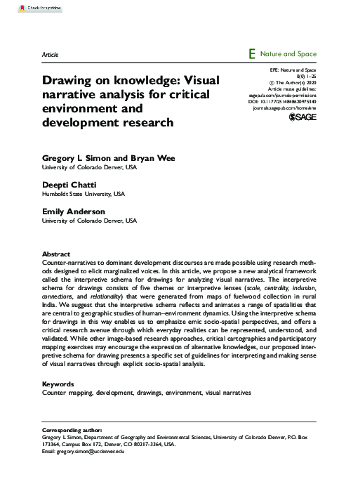 (PDF) Drawing on knowledge: Visual narrative analysis for critical environment and development ...