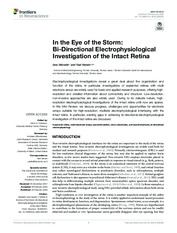(PDF) In the Eye of the Storm: Bi-Directional Electrophysiological ...