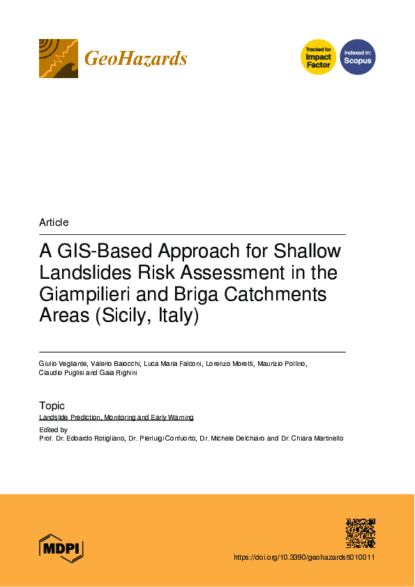 (PDF) A GIS-Based Approach for Shallow Landslides Risk Assessment in the Giampilieri and Briga ...