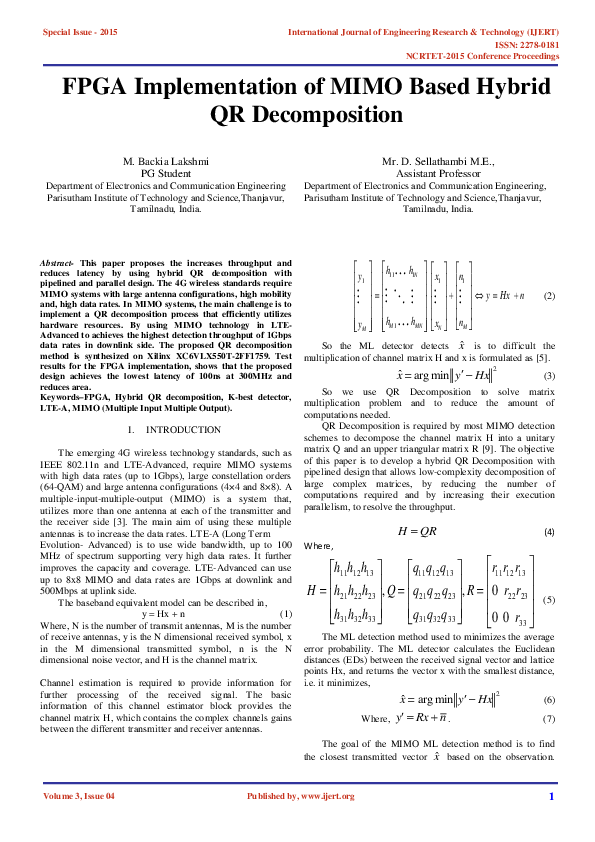 (PDF) FPGA Implementation of MIMO Based Hybrid QR Decomposition