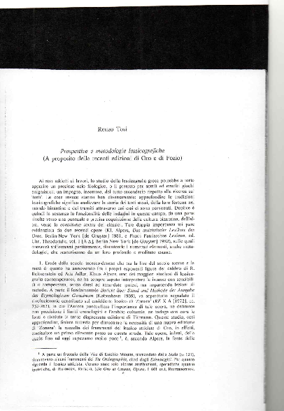 (PDF) Prospettive e metodologie lessicografiche (a proposito delle ...