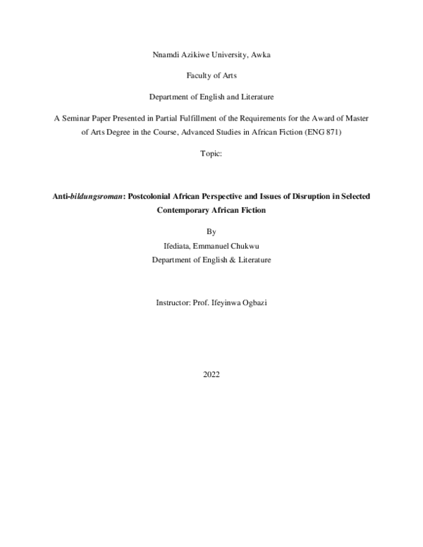 (PDF) Writing Sample; seminar paper