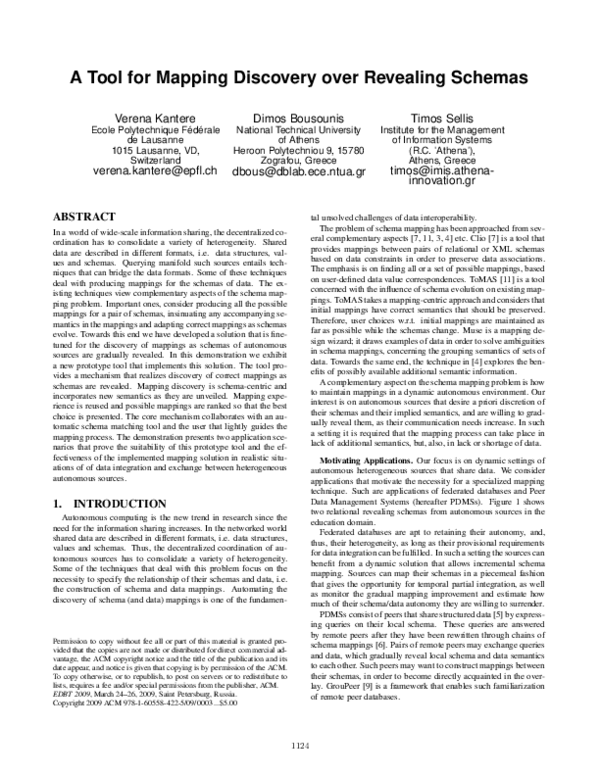 (PDF) A tool for mapping discovery over revealing schemas